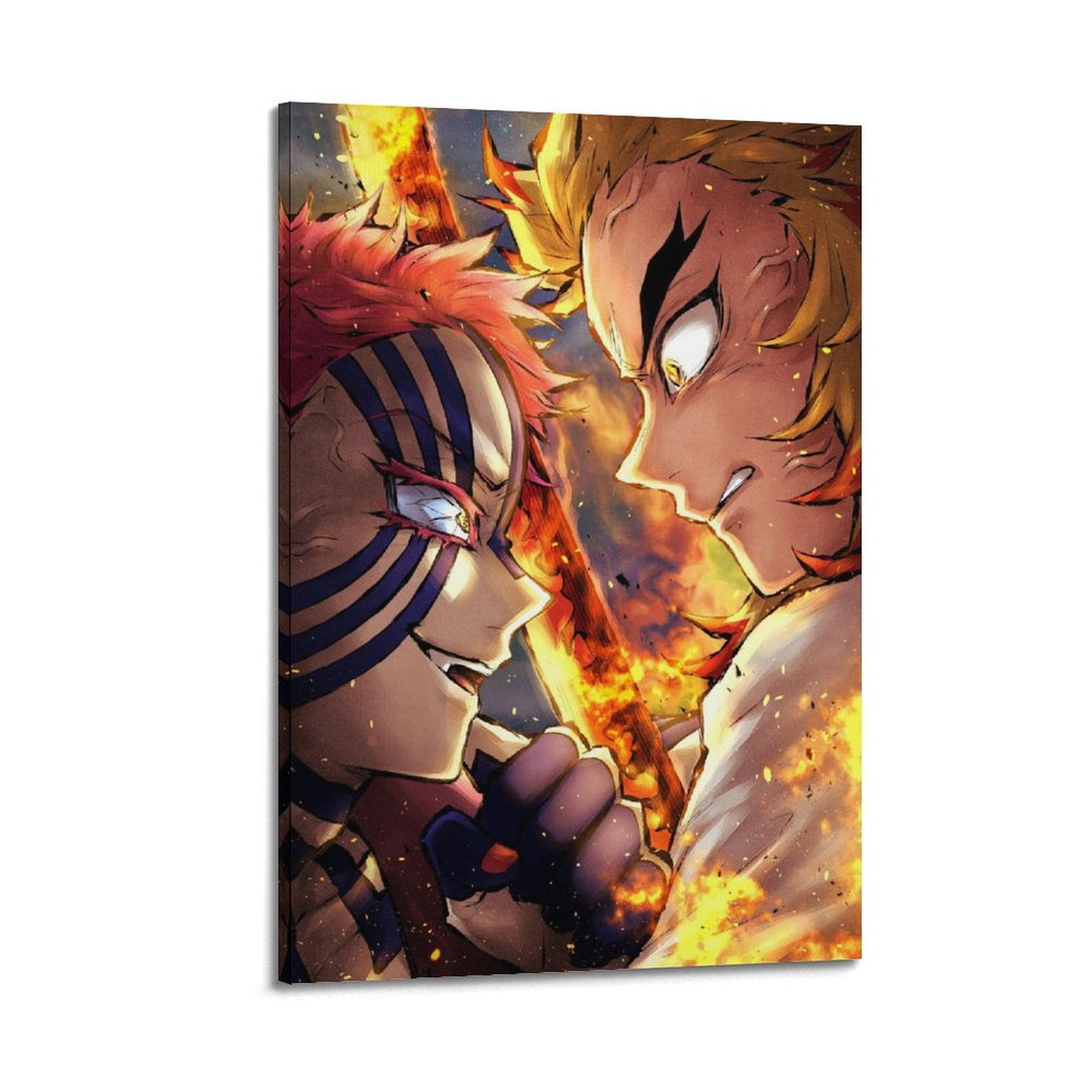 Anime Poster Demon Slayer Kimetsu No Yaiba Poster Kyoujurou Vs Akaza ...