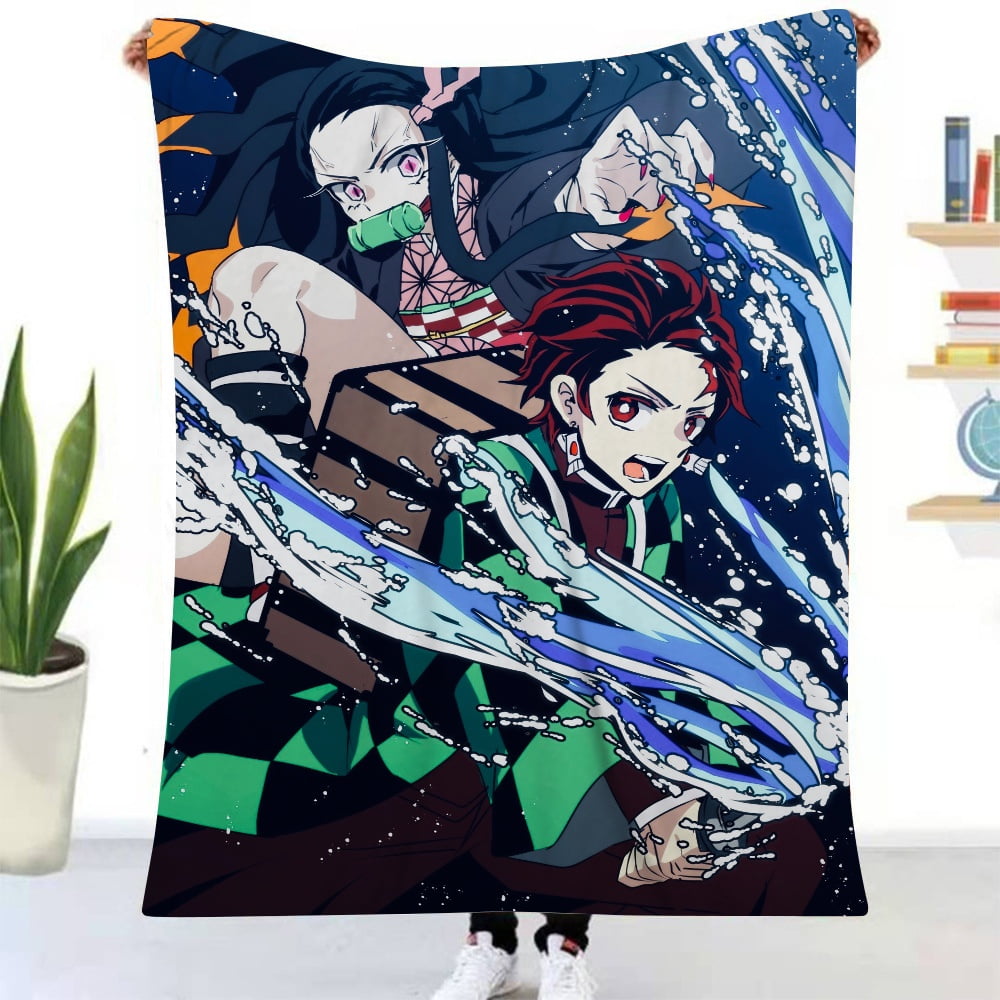 Anime Poster Demon Slayer-Throw Blanket, Exquisite Beds Sofa Summer Bed ...