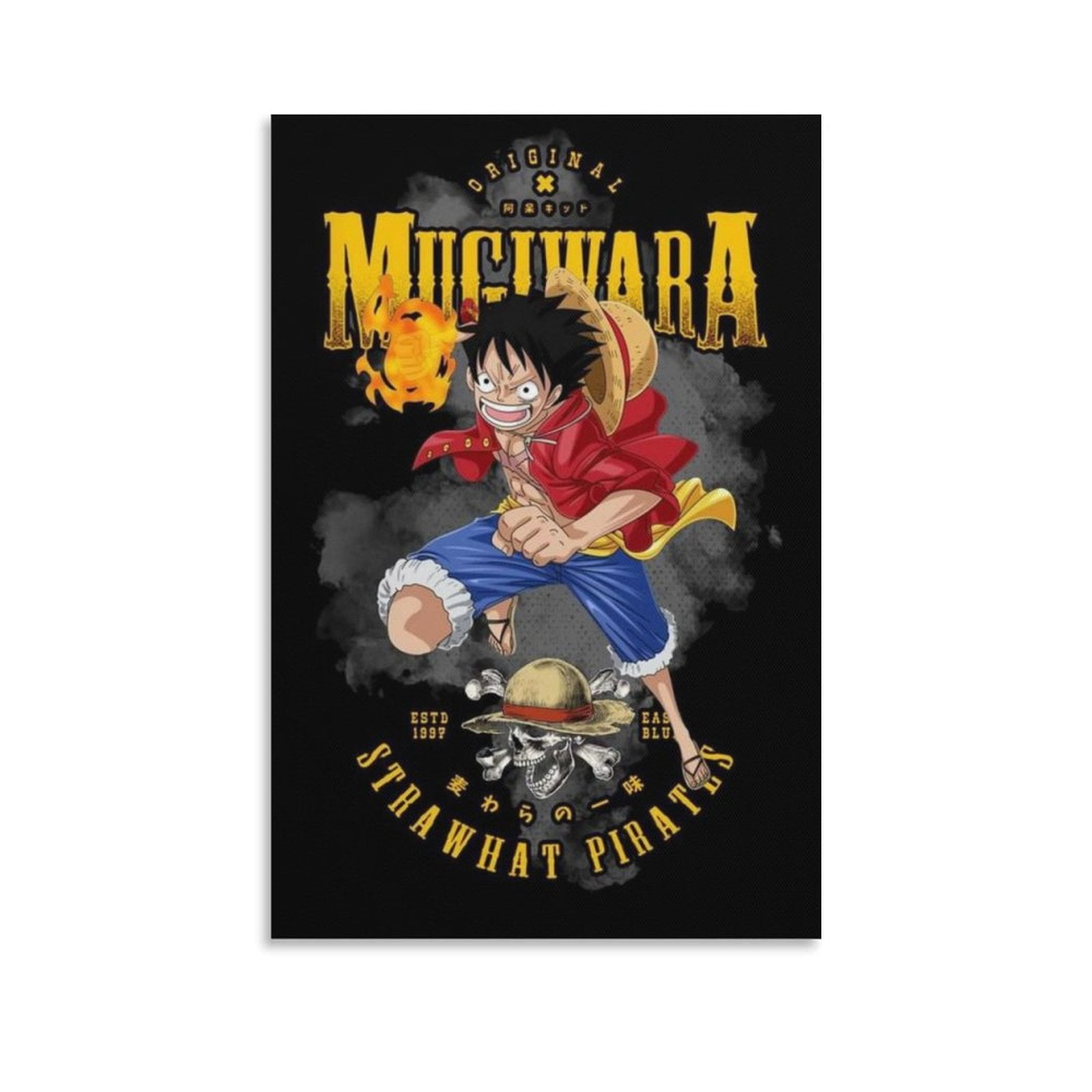 Anime Poster One Piece Luffy Room Decor Wall Art One Piece Luffy Merch ...