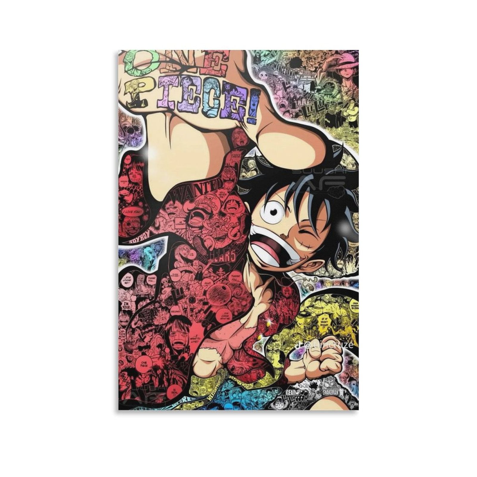 Anime Poster One Piece Luffy Room Decor Wall Art One Piece Luffy Merch ...