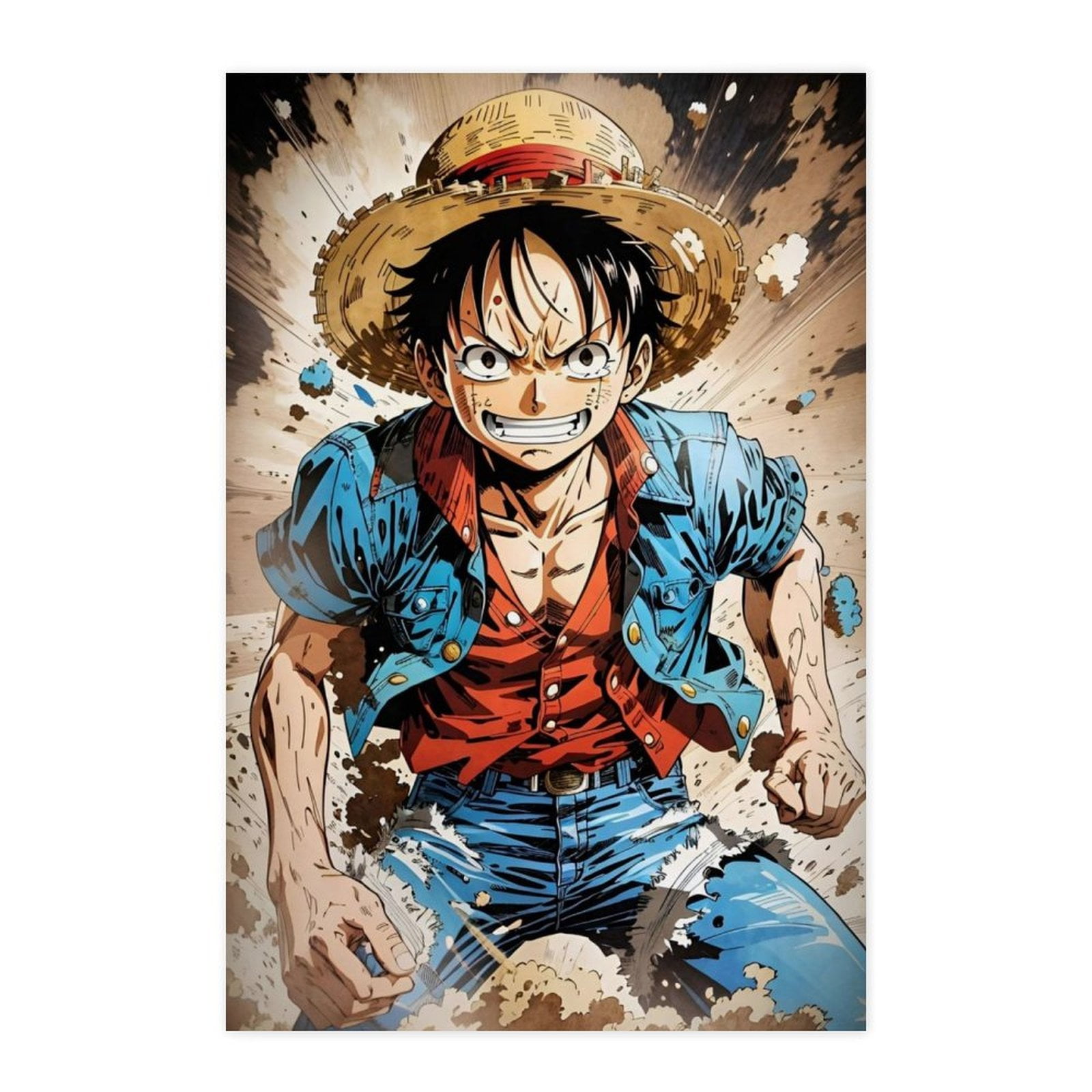 Anime Poster One Piece Luffy Room Decor Wall Art One Piece Luffy Merch ...