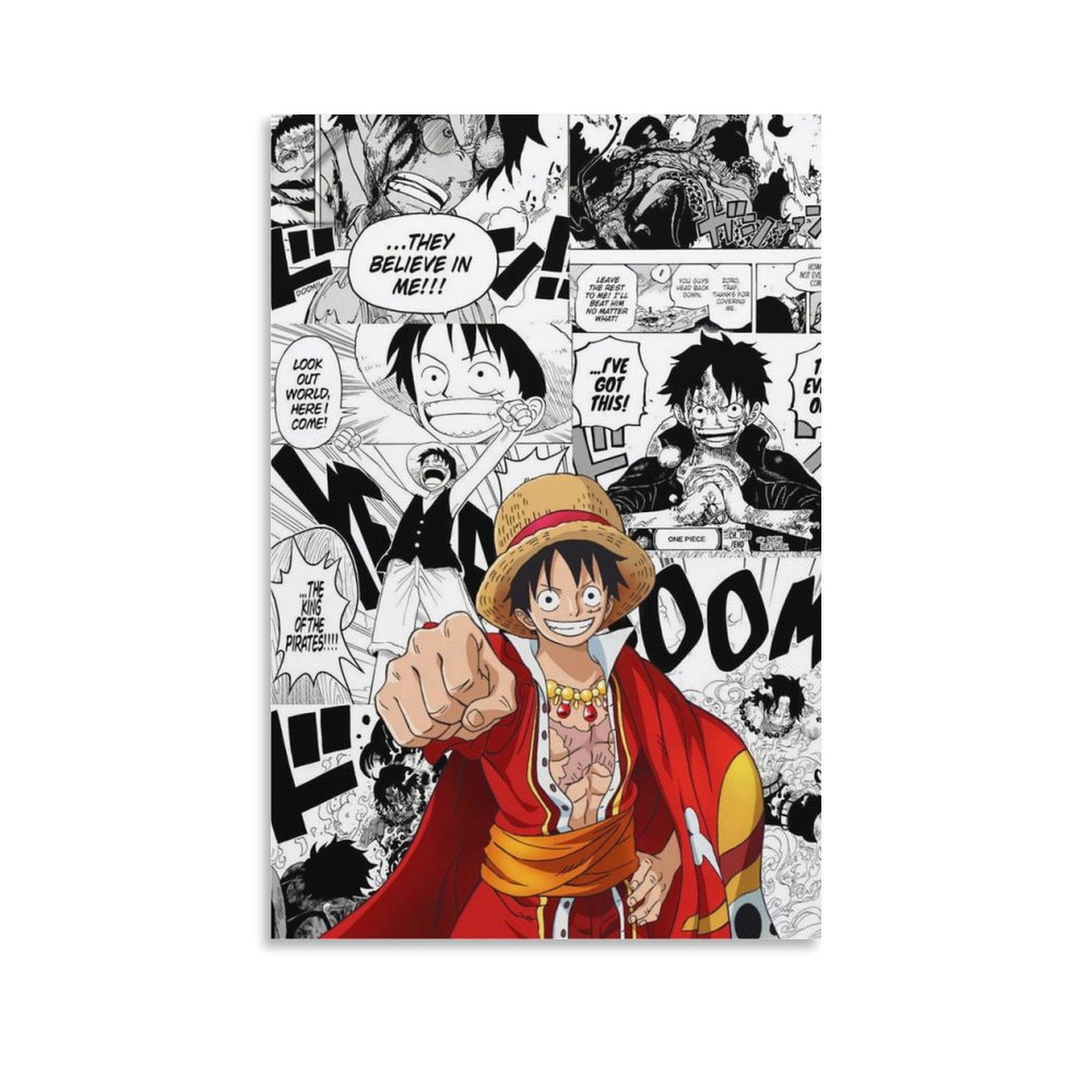 Anime Poster One Piece Luffy Room Decor Wall Art One Piece Luffy Merch ...