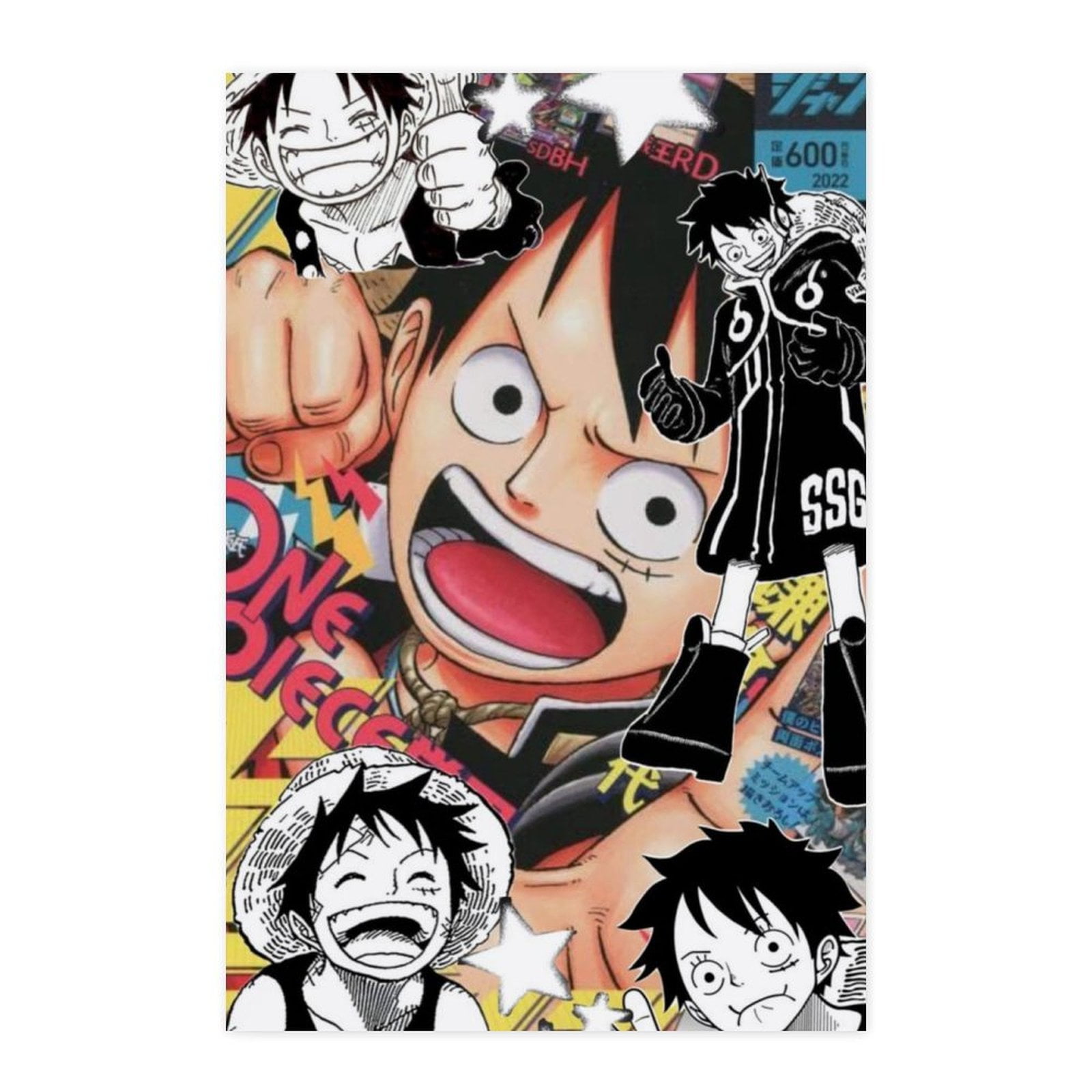 Anime Poster One Piece Luffy Room Decor Wall Art One Piece Luffy Merch ...
