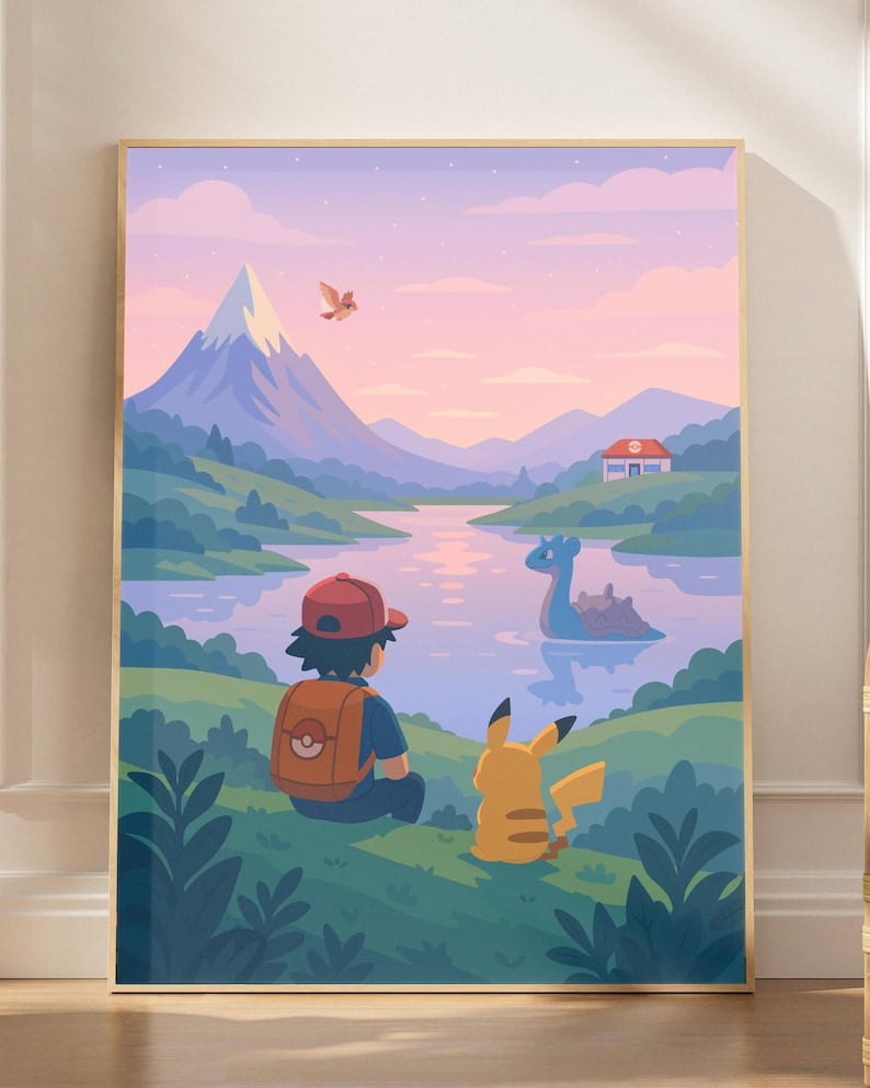 Anime Poster Print – Cute Anime Art for Kids’ Bedrooms, Anime Game ...