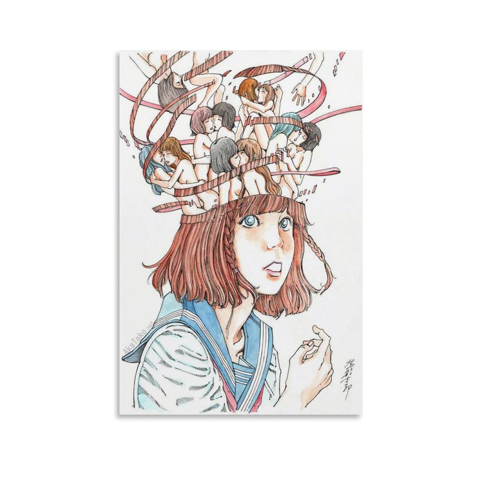 Anime Poster Shintaro Kago Horror Funny (38) Canvas Art Poster and Wall ...