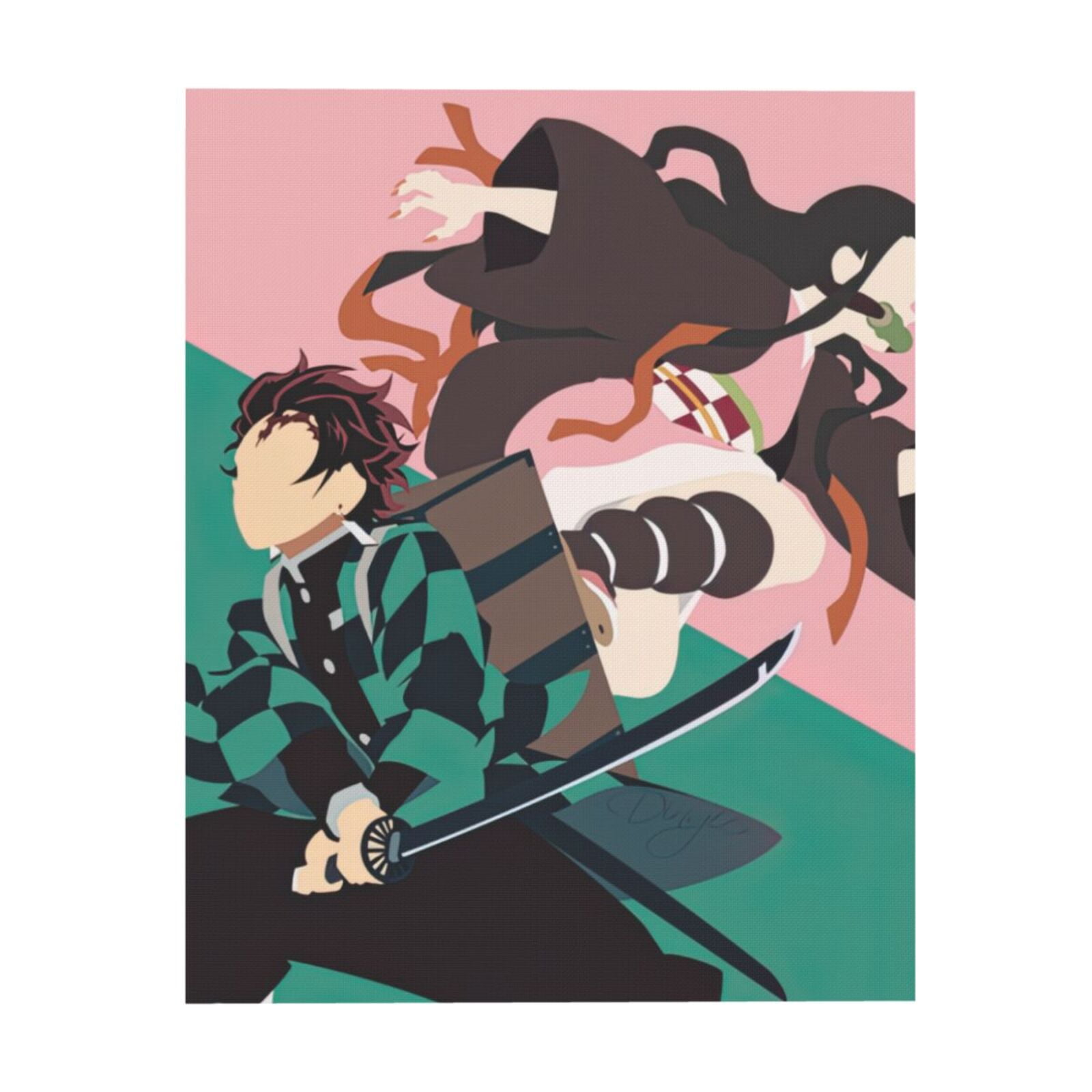Anime Posters, Demon Slayer Kimetsu No Yaiba Wall Art Canvas Posters ...