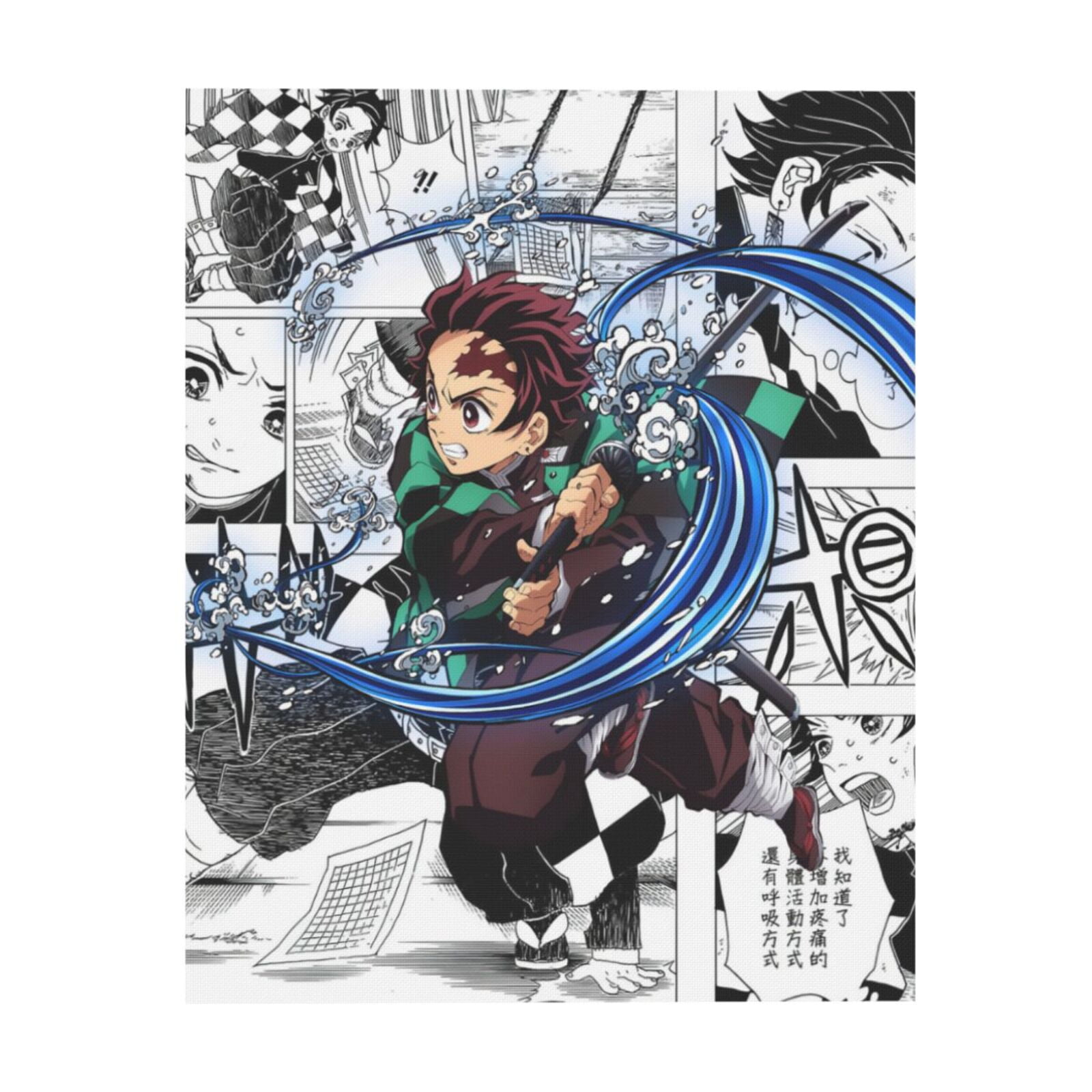 Anime Posters, Demon Slayer Kimetsu No Yaiba Wall Art Canvas Posters ...