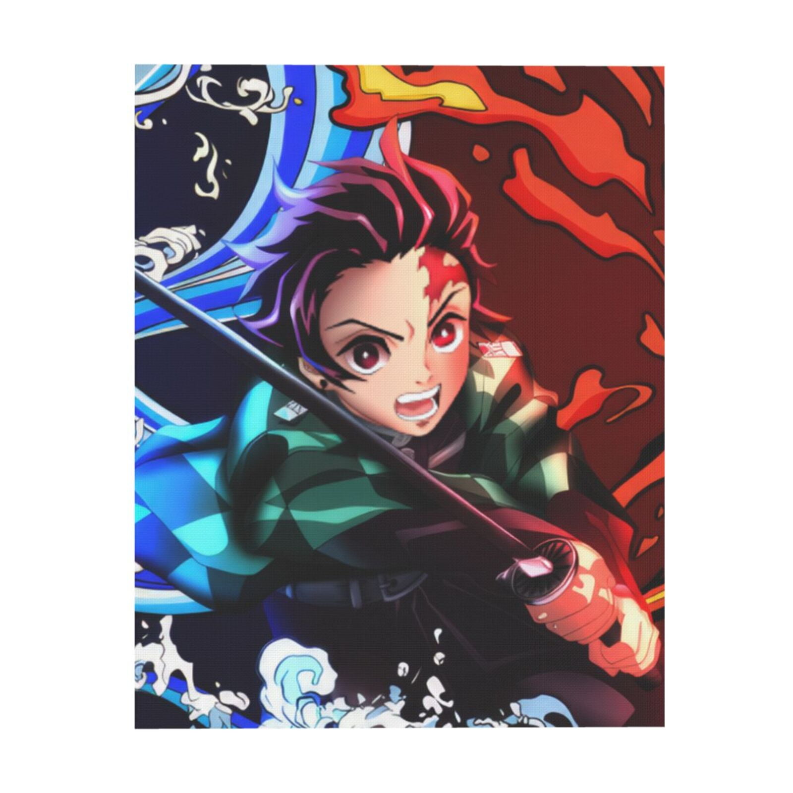 Anime Posters, Demon Slayer Kimetsu No Yaiba Wall Art Canvas Posters ...