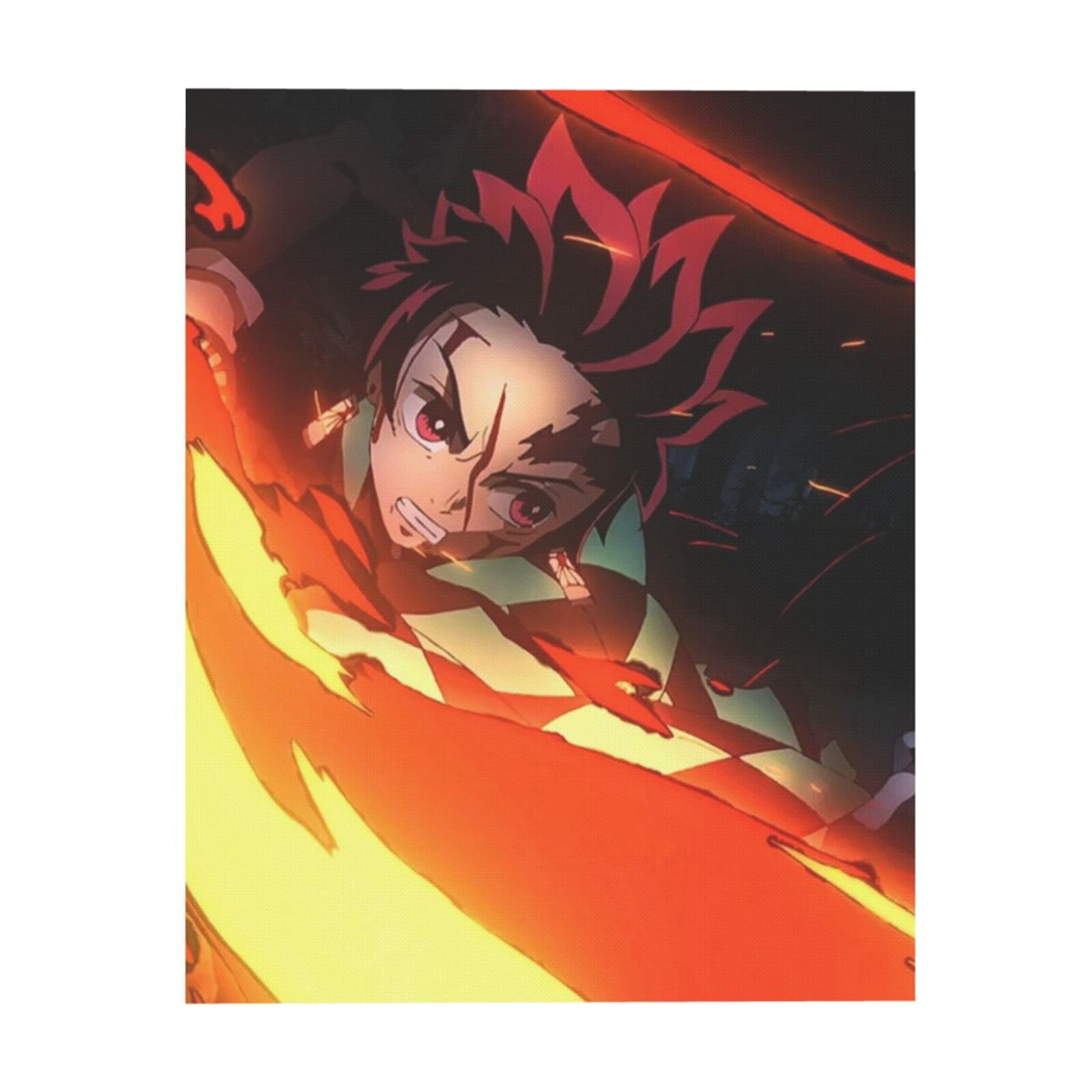 Anime Posters, Demon Slayer Kimetsu No Yaiba Wall Art Canvas Posters ...