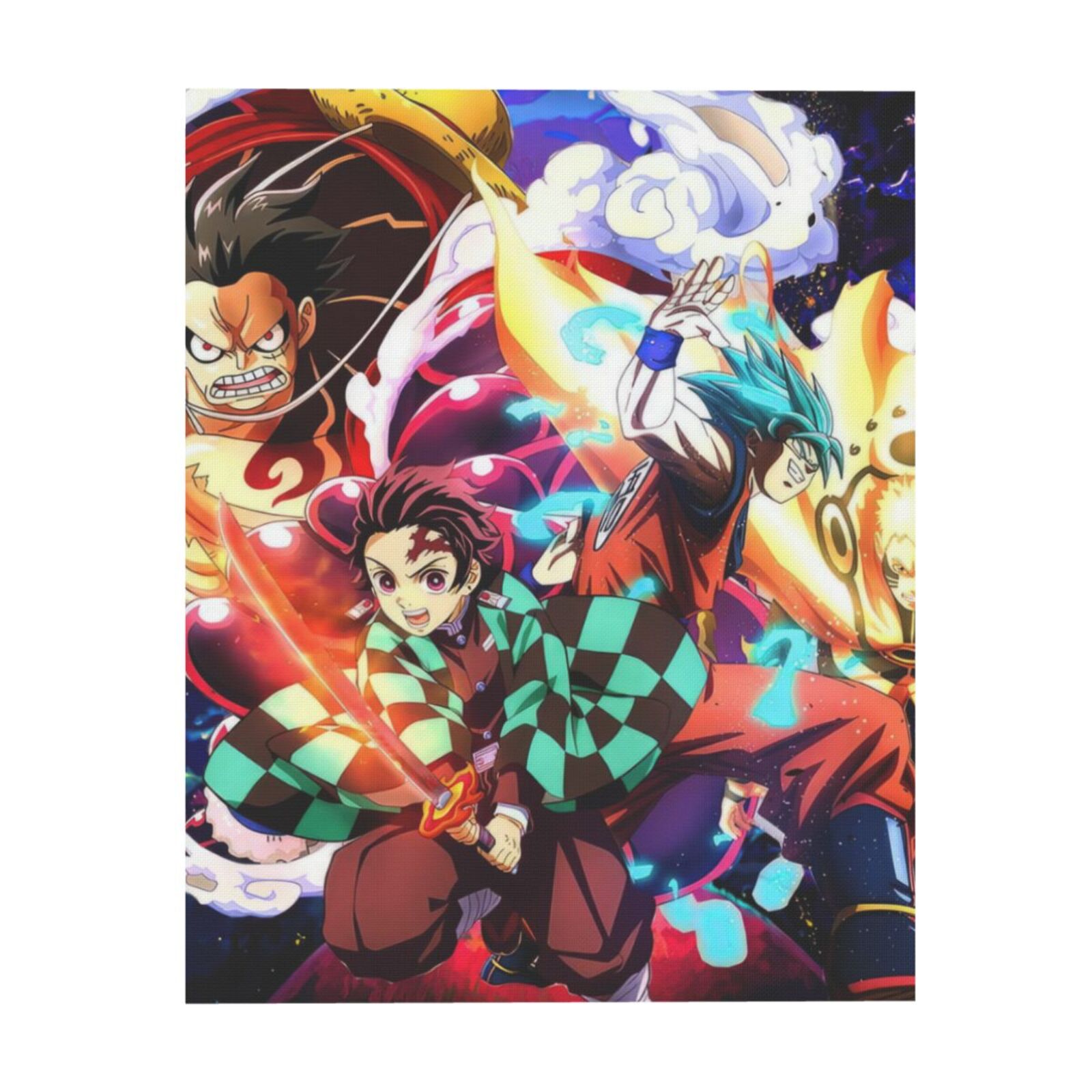 Anime Posters, Demon Slayer Kimetsu No Yaiba Wall Art Canvas Posters ...