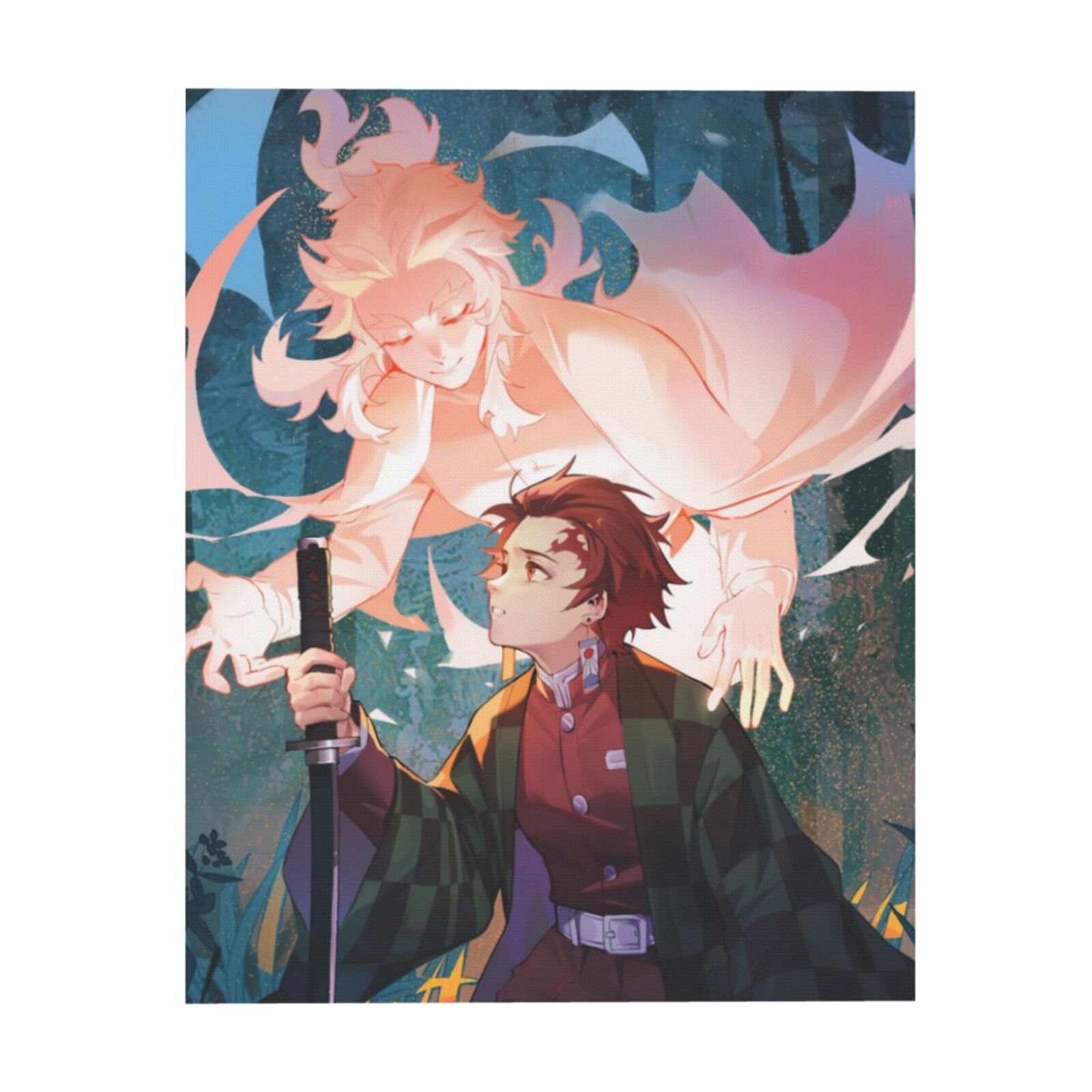 Anime Posters, Demon Slayer Kimetsu No Yaiba Wall Art Canvas Posters ...