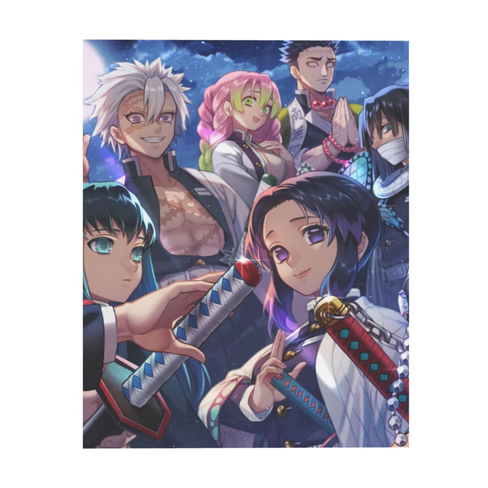 Anime Posters, Demon Slayer Kimetsu No Yaiba Wall Art Canvas Posters ...