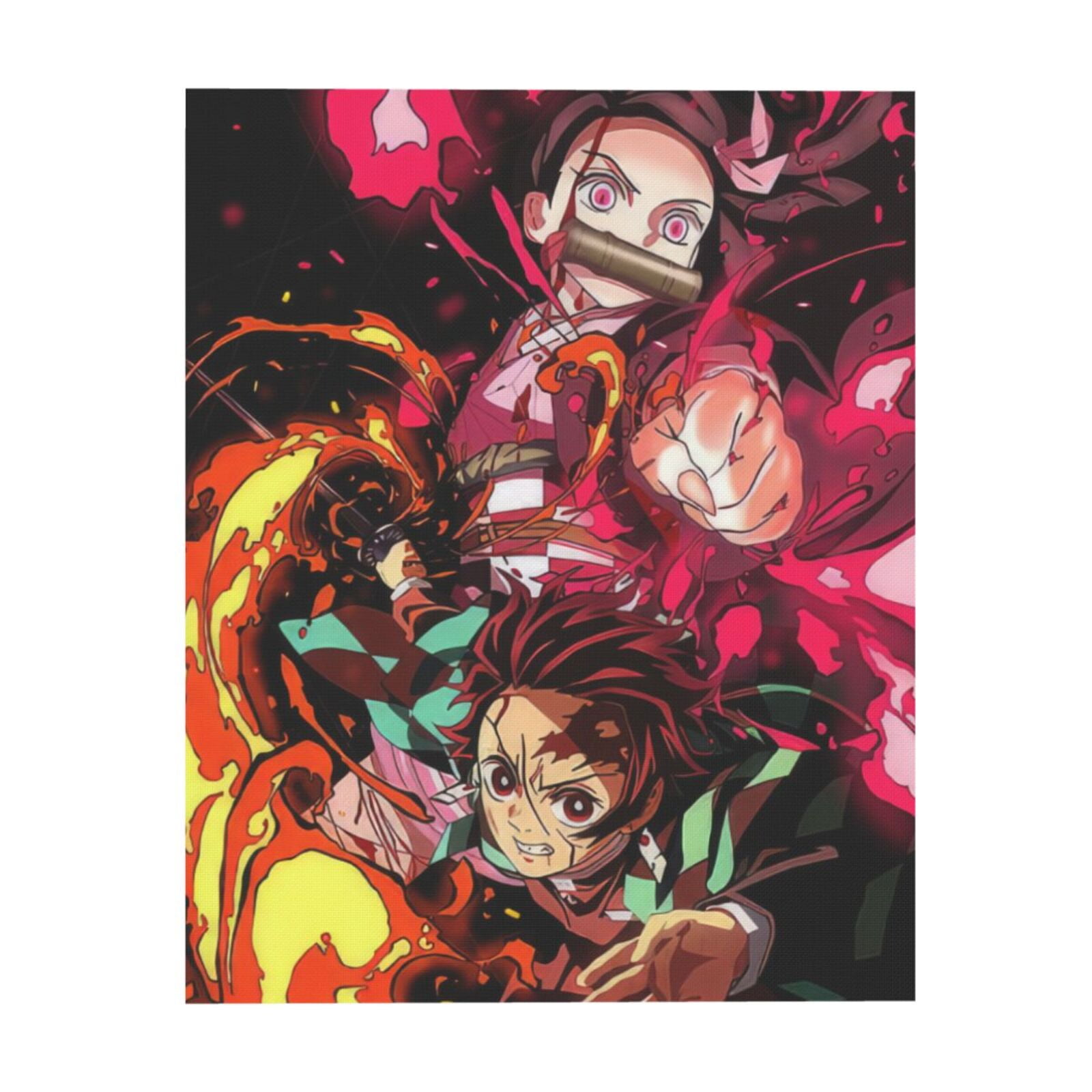 Anime Posters, Demon Slayer Kimetsu No Yaiba Wall Art Canvas Posters ...