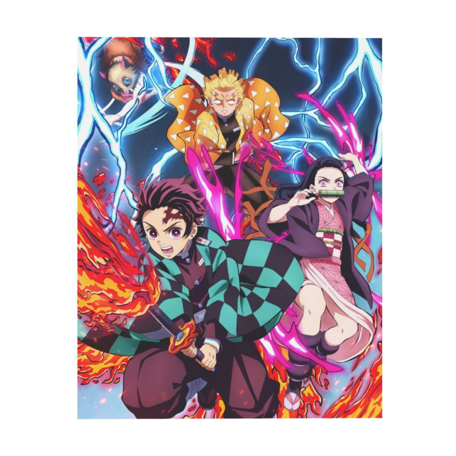 Anime Posters, Demon Slayer Kimetsu No Yaiba Wall Art Canvas Posters ...