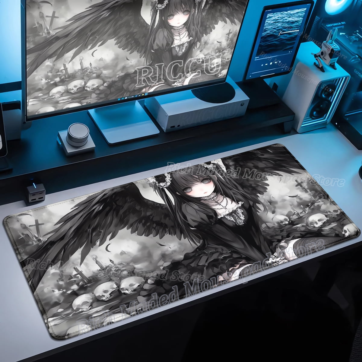 Anime Pretty Tablemat Cartoon Dark Angel Mouse Pad E sports Anti slip ...