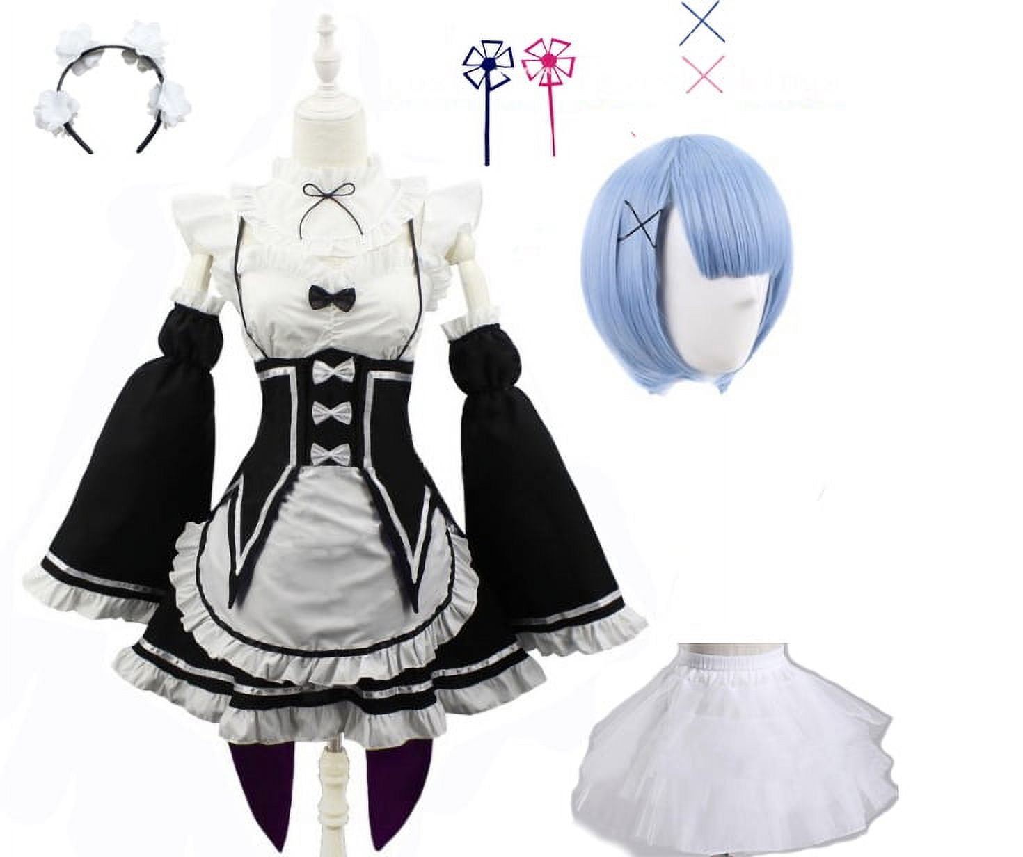 Anime Ram Rem Maid Cosplay Costumes Vestido Re:zero Kara Hajimeru ...