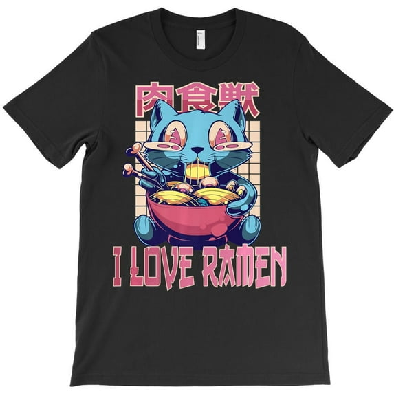 Anime Ramen Cat Retro Japanese Noodles I Love Ramen Themed Foodie Fan ...