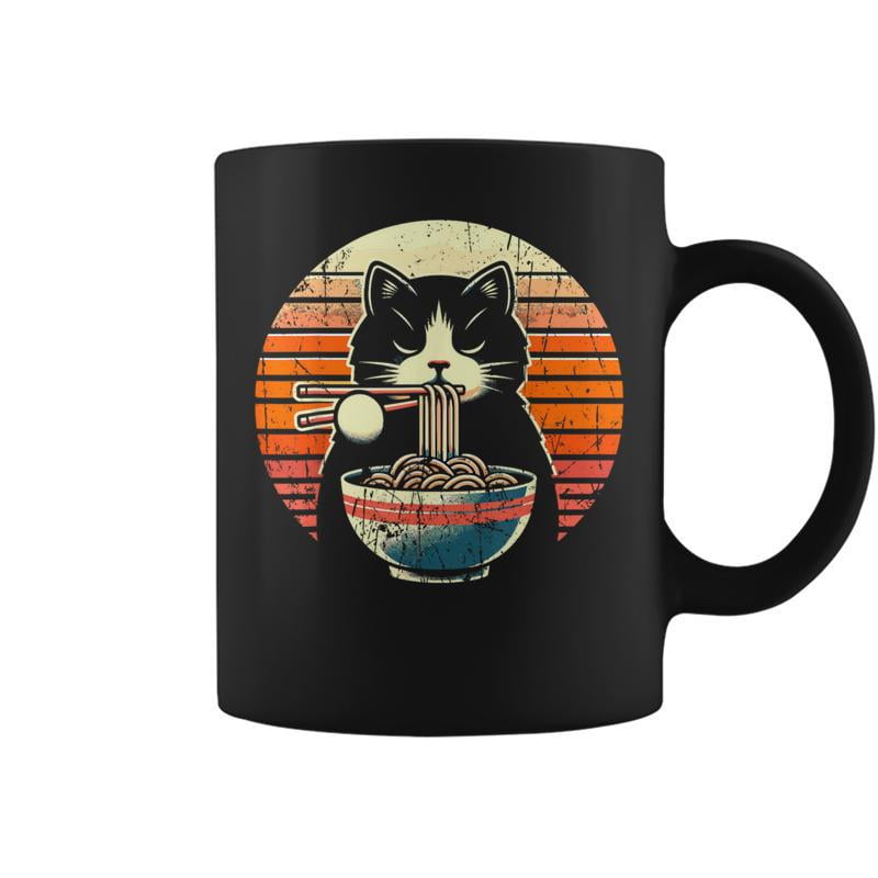 Anime Ramen Cat Retro Japanese Noodles Kawaii Cat Coffee Mugs - Walmart.com