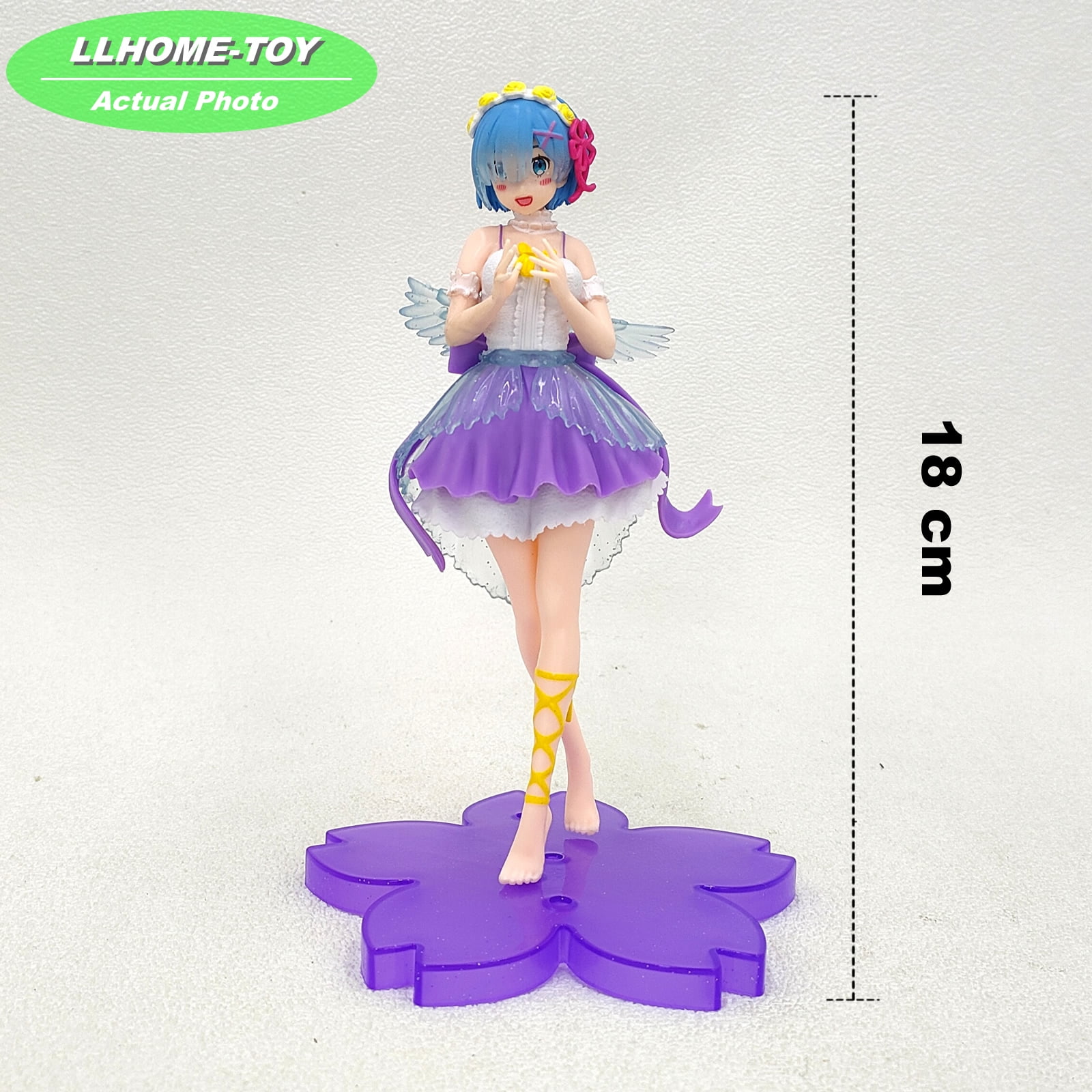 Anime Re angel Rem Purple skirt cute girl PVC Action Figure Statue Toy ...