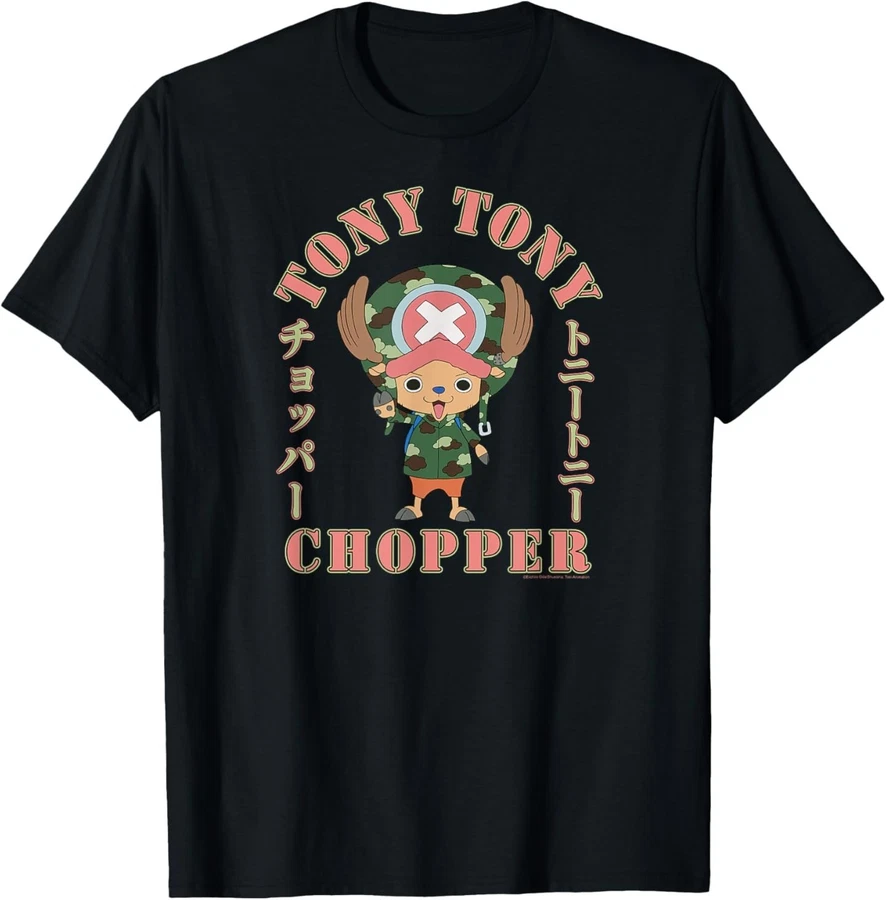Anime Reindeer Doctor Tony Tony Chopper Kanji Graphic Retro Style Tee ...