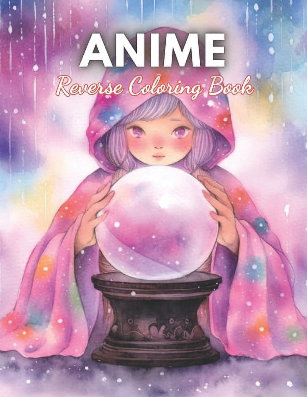 Anime Reverse Coloring Book: High Quality Beautiful Stress Relief ...