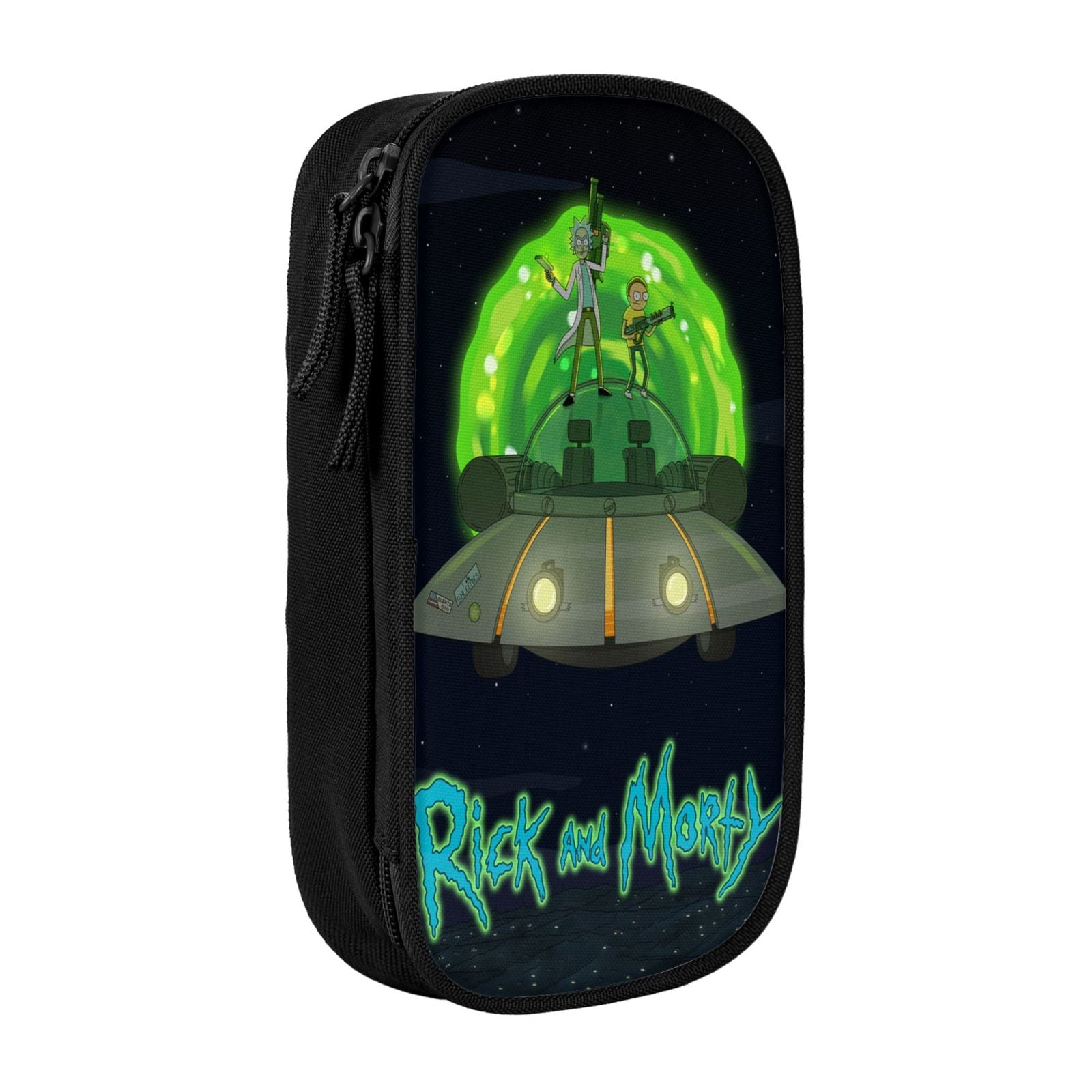 Rick and Morty Pencil Pouch Case Makeup Bag Zipper Cosmetic Bag Double Layer Storage Pen Bag ...