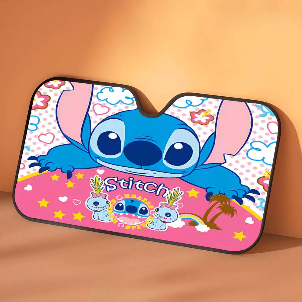 Anime S-stich Auto Windshield Sun Shade Block UV Rays Sun Visor ...