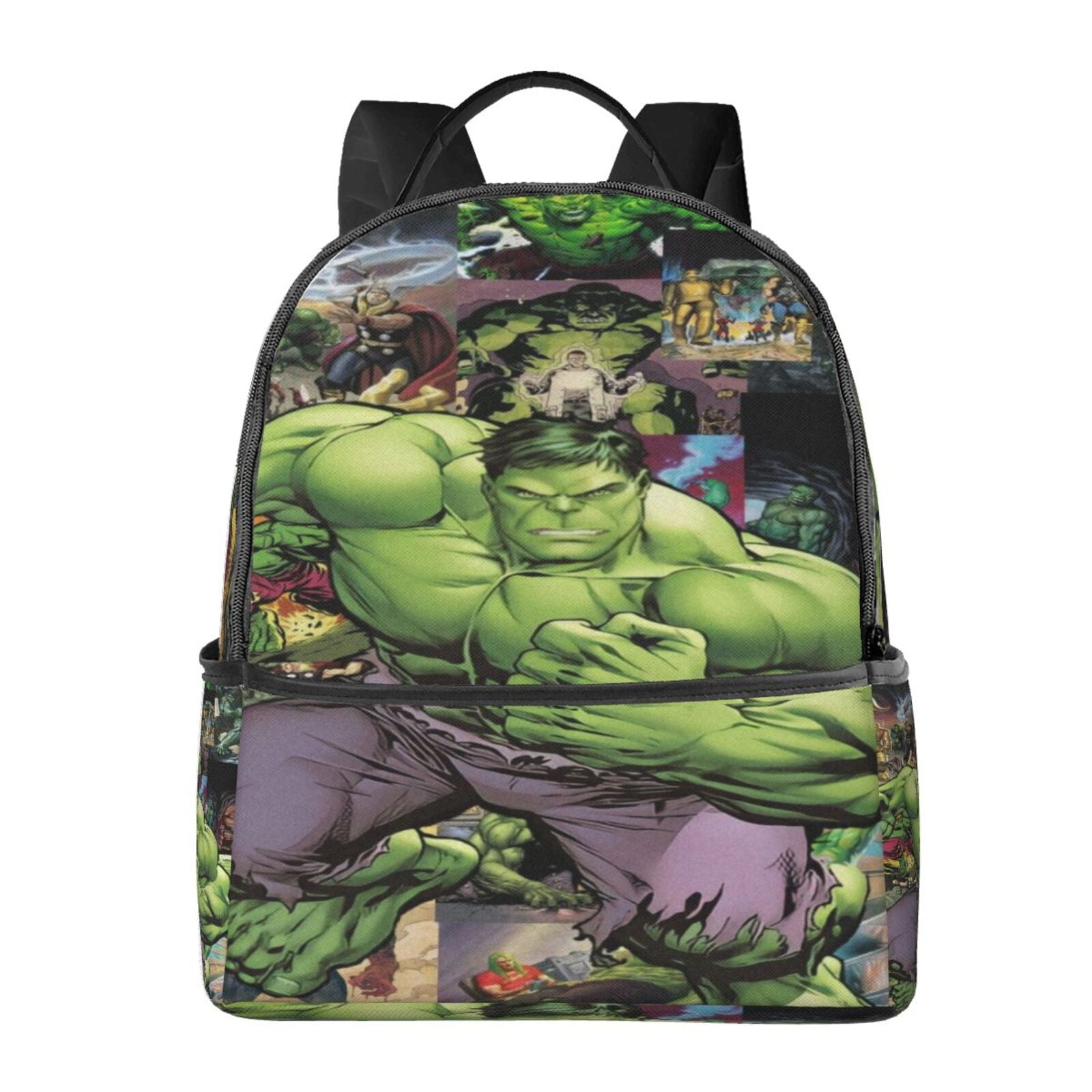 Anime Green Hulk Backpack Cartoon School Bag Leather Daypack Casual ...