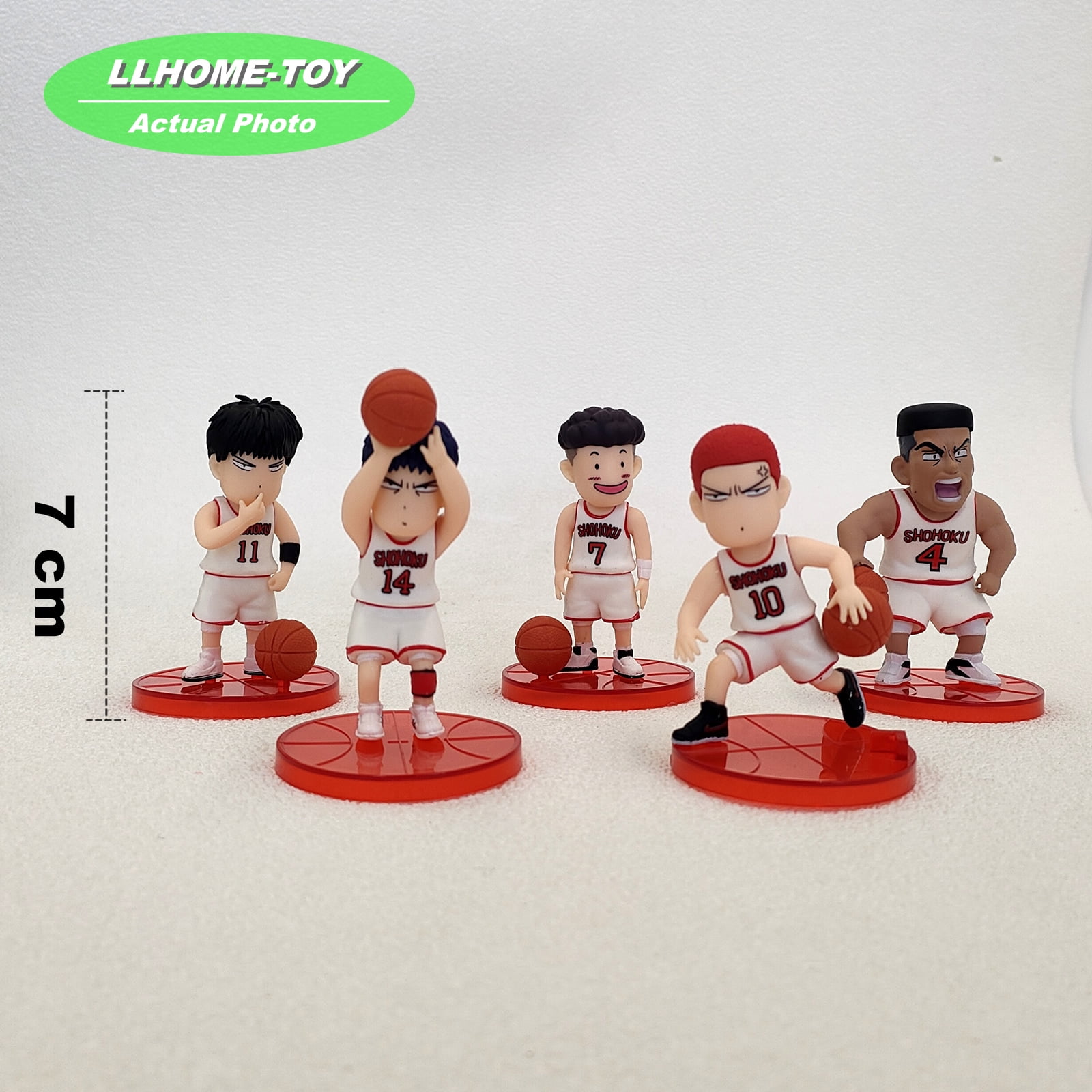 Anime SD Sakuragi Hanamichi Rukawa Kaede 5pcs set cute Figure Toy Gift ...