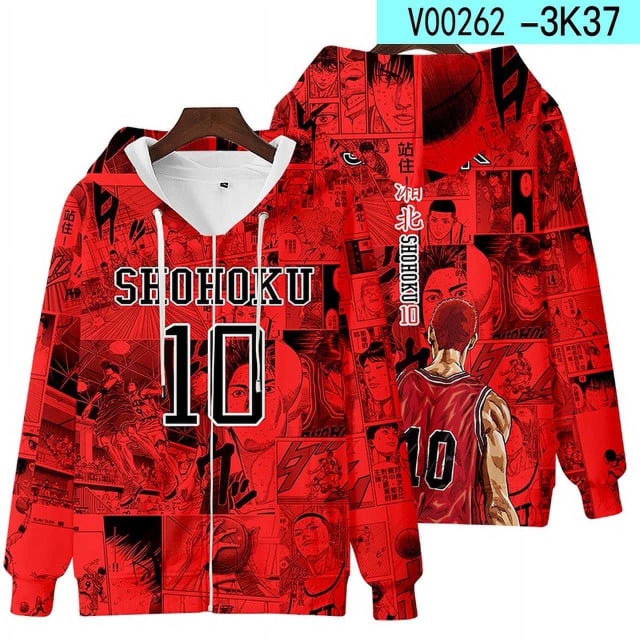 Anime SLAM DUNK Shohoku High School Sakuragi Hanamichi Cosplay Hoodie ...