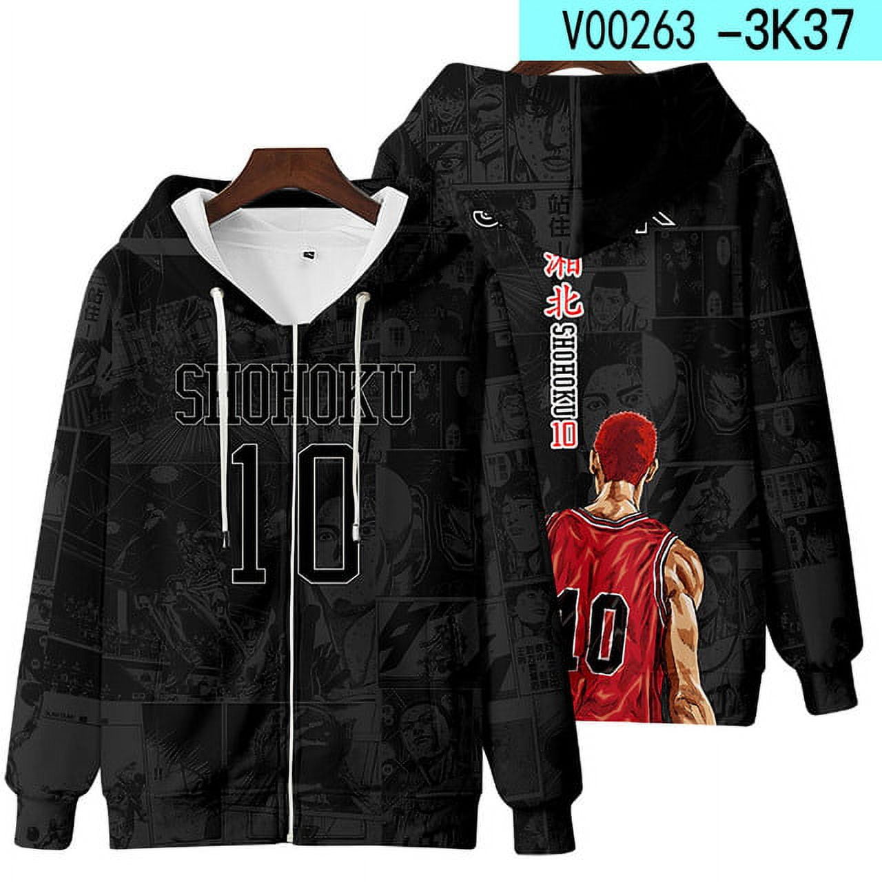 Anime SLAM DUNK Shohoku High School Sakuragi Hanamichi Cosplay Hoodie ...
