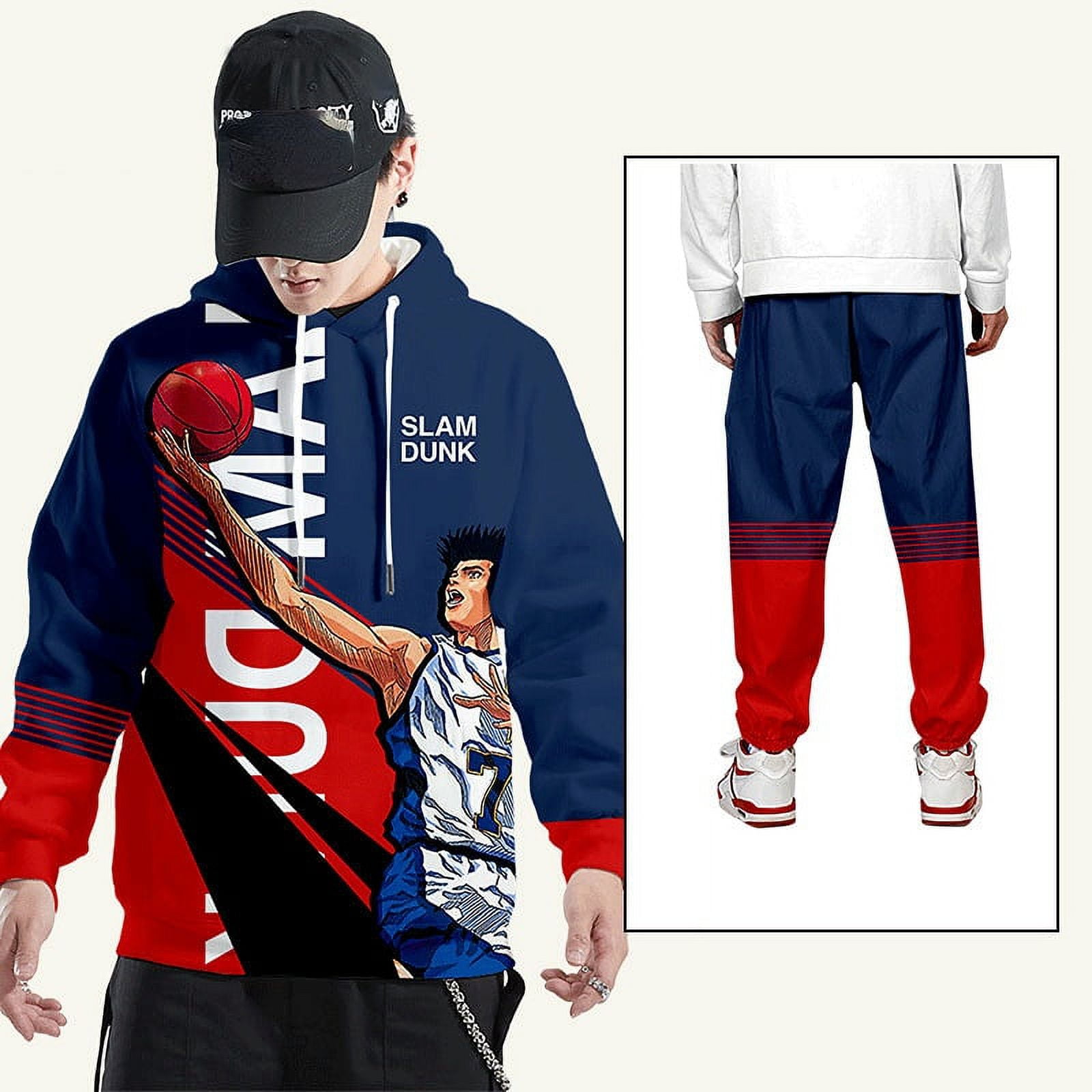 Anime SLAM DUNK Shohoku High School Sakuragi Hanamichi Cosplay Hoodie ...