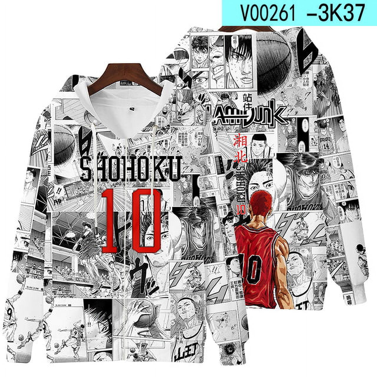 Anime SLAM DUNK Shohoku High School Sakuragi Hanamichi Cosplay Hoodie ...
