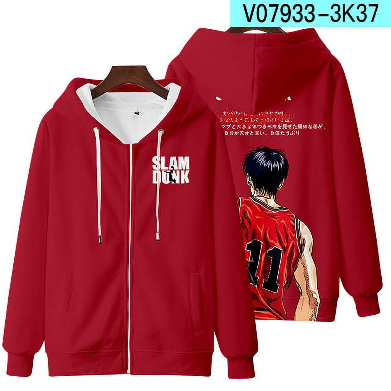 Anime SLAM DUNK Shohoku High School Sakuragi Hanamichi Cosplay Hoodie ...