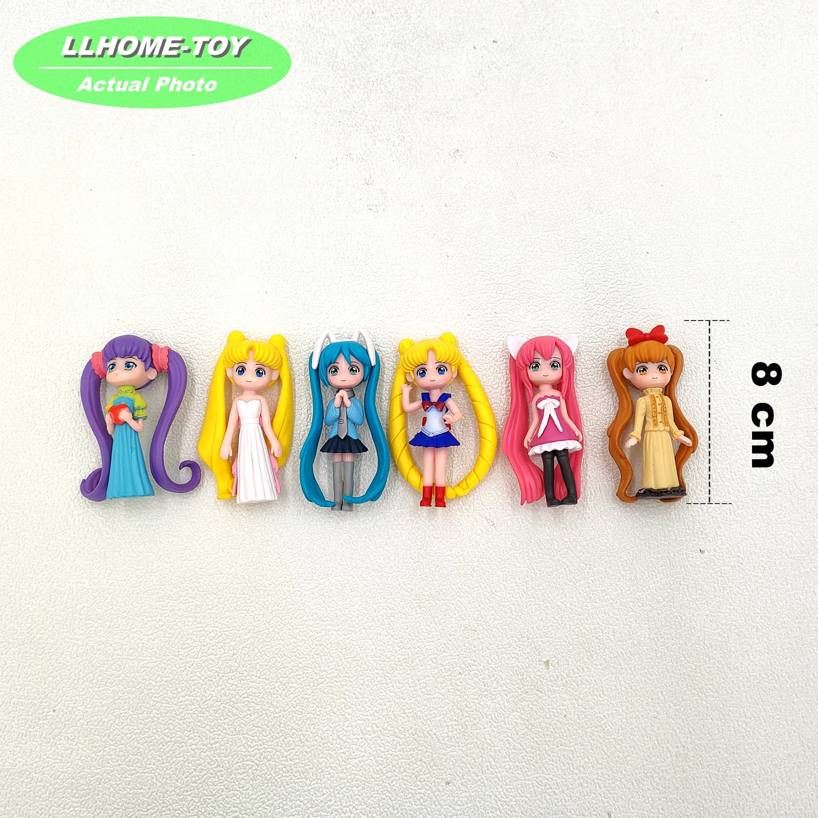 Anime SMLA Tsukino Usagi Cute 6pcs PVC Figure Statue Toy Gift Cake ...