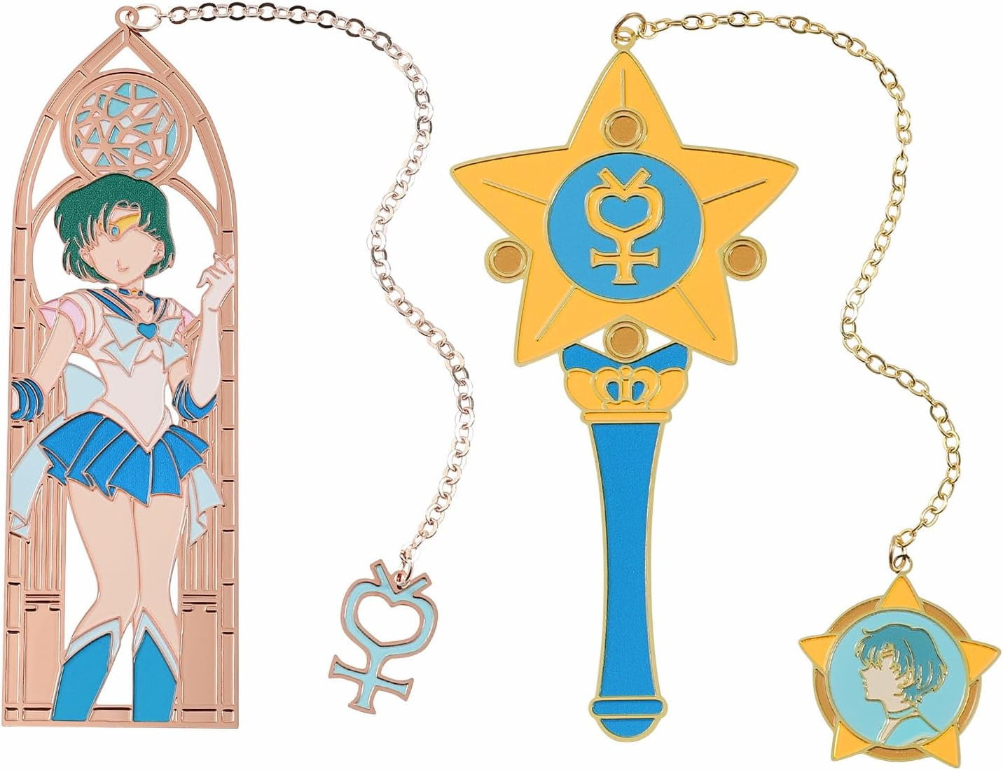 Anime Sailor Magic Stick Moon Bookmarks, Cartoon Girls Creative Hollow ...