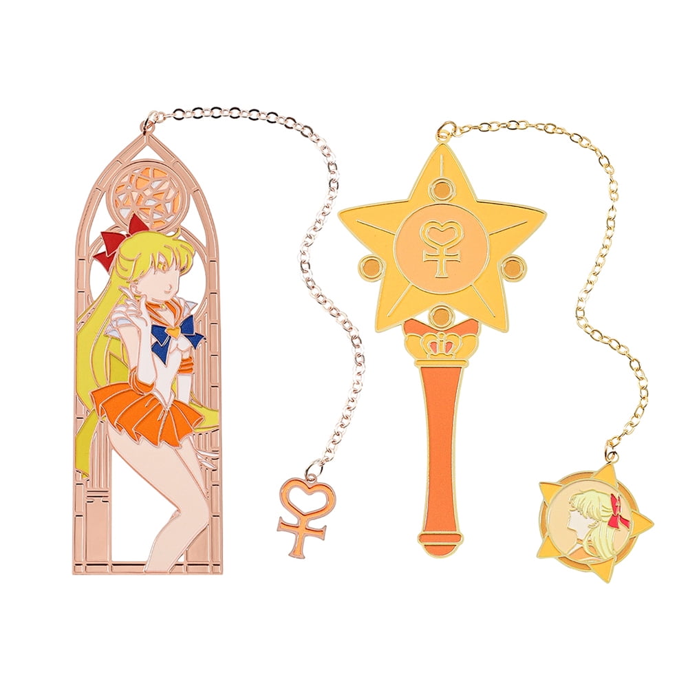 Anime Sailor Magic Stick Moon Bookmarks, Cartoon Girls Creative Hollow ...