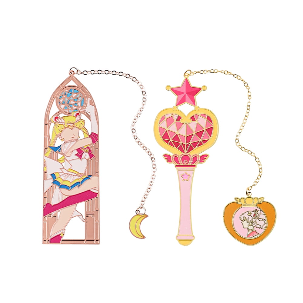 Anime Sailor Magic Stick Moon Bookmarks, Cartoon Girls Creative Hollow ...