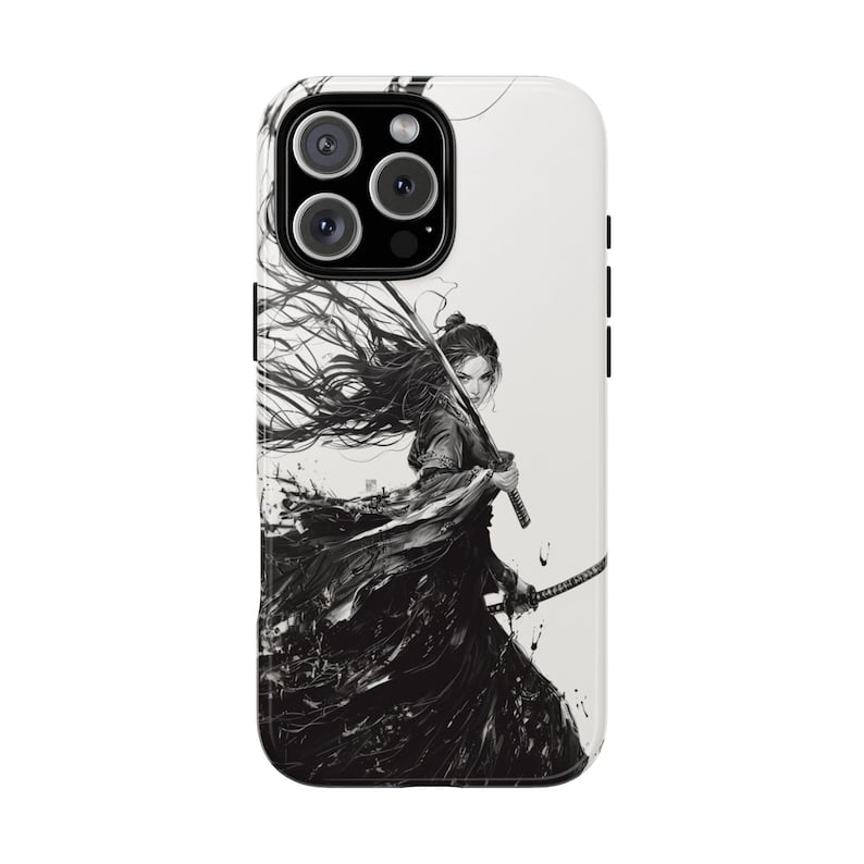 Anime Samurai Ninja Girl Warrior Japanese Style Case for iPhone 17 16 ...