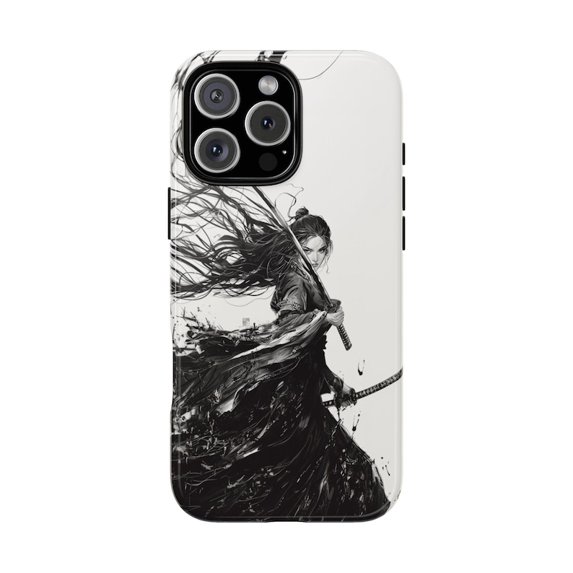 Anime Samurai Ninja Girl Warrior Japanese Style Case for iPhone 17 16 ...