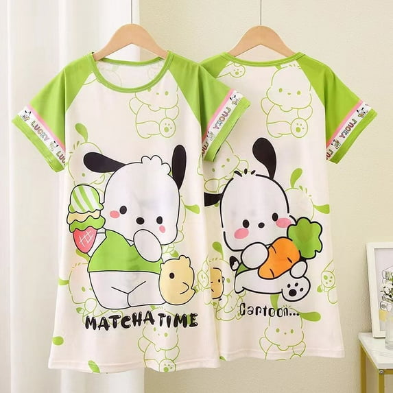 Anime Sanrio Cinnamoroll Pajamas Kawaii Nightgown Cute Nightdress Short ...