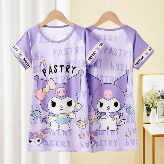 Anime Sanrio Cinnamoroll Pajamas Kawaii Nightgown Cute Nightdress Short ...