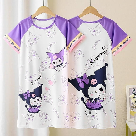 Anime Sanrio Cinnamoroll Pajamas Kawaii Nightgown Cute Nightdress Short ...