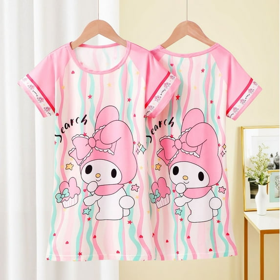 Anime Sanrio Cinnamoroll Pajamas Kawaii Nightgown Cute Nightdress Short ...