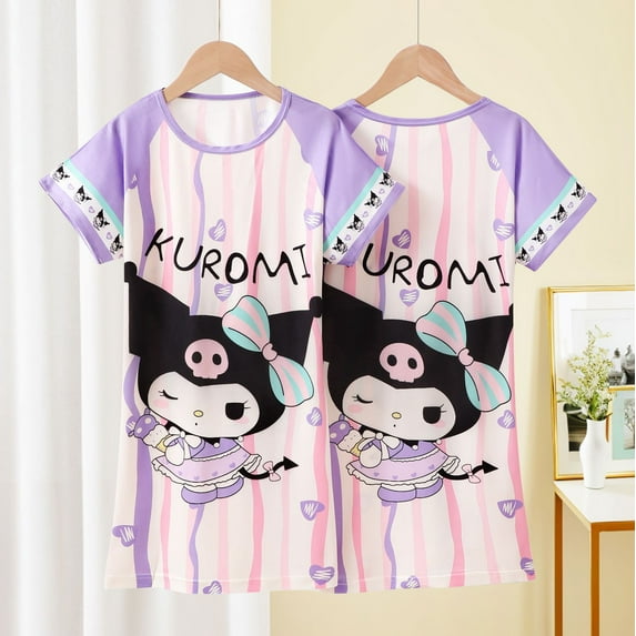 Anime Sanrio Cinnamoroll Pajamas Kawaii Nightgown Cute Nightdress Short ...