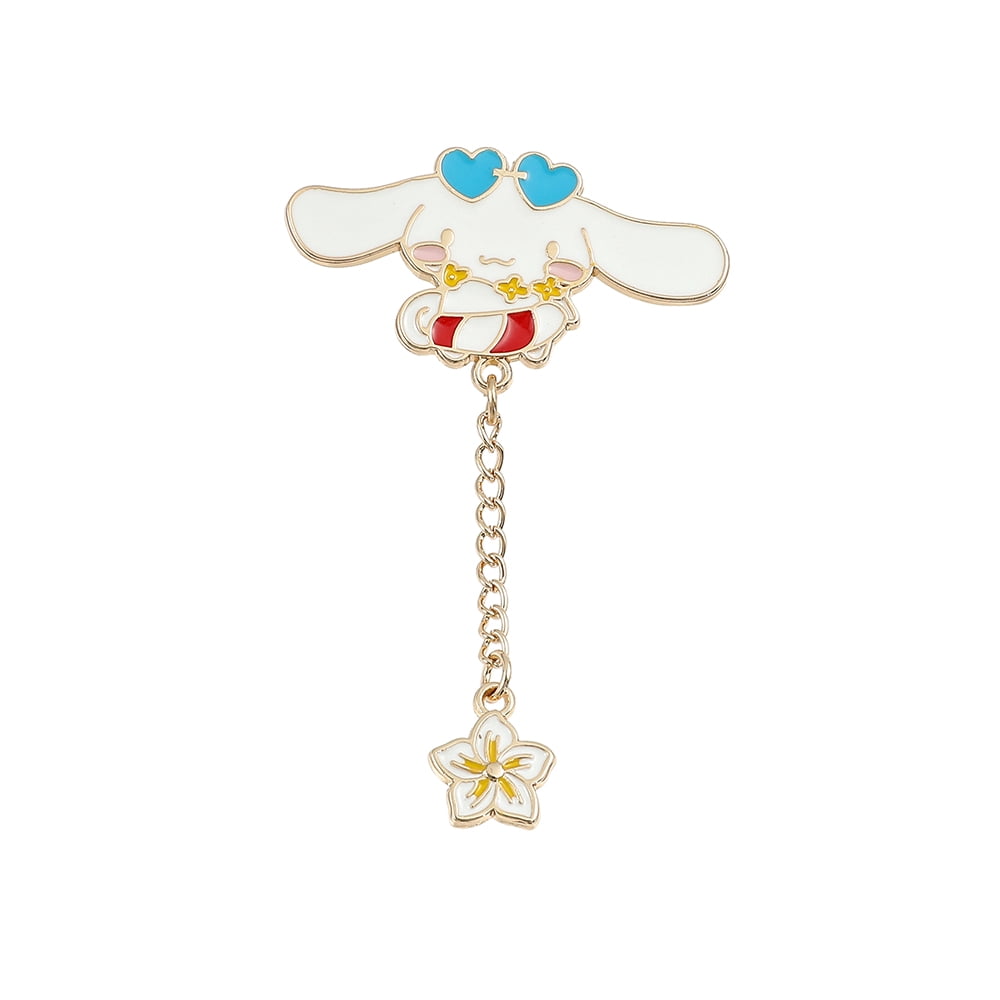Anime Sanrio Enamel Pin Kuromi Hello Kitty Cinnamoroll Badge Tassel ...