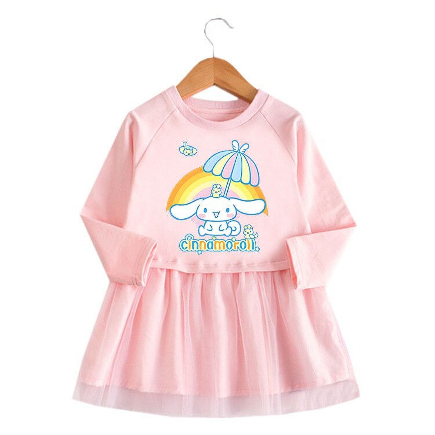 Anime Sanrio Girls Party Dresses Cute Y2K Cinnamoroll Autumn Evening ...