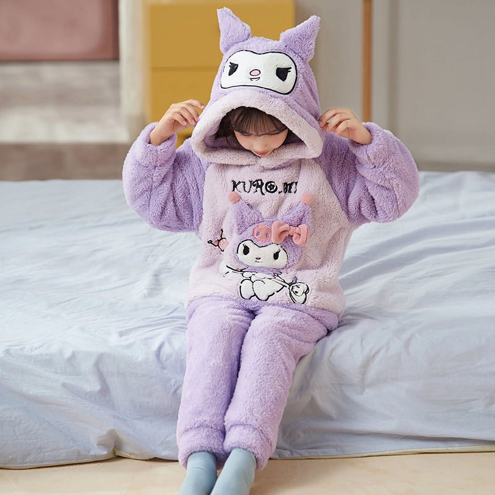 Anime Sanrio Hello Kitty Cinnamoroll Kuromi Winter Pajamas Cute My ...