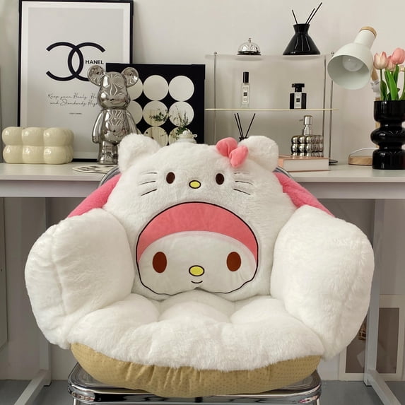 Anime Sanrio Hello Kitty Cinnamoroll Winter Plush Half Surround Kuromi ...
