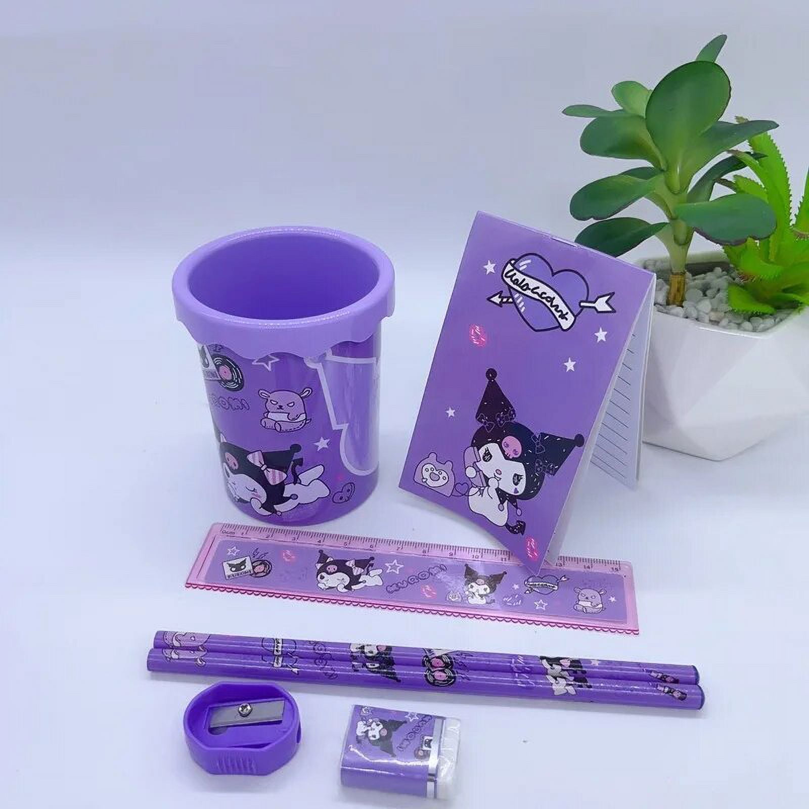 Anime Sanrio Hello Kitty Kuromi Cinnamoroll Stationary Set Cartoon Cute ...